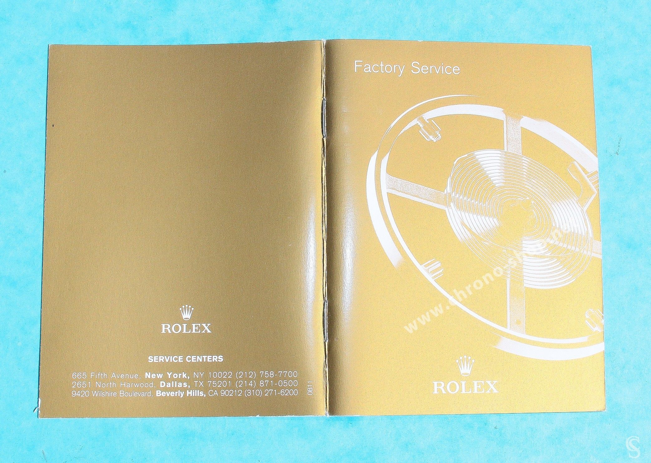 Rolex Rare Livret USA notice Revision Montres Rolex FACTORY SERVICE ...