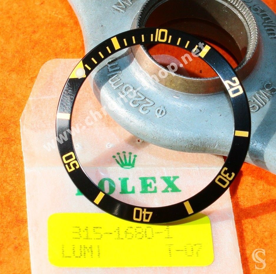 Rolex 70's Collectible 1680/8 Black Gold VINTAGE Luminova BEZEL INSERT ...
