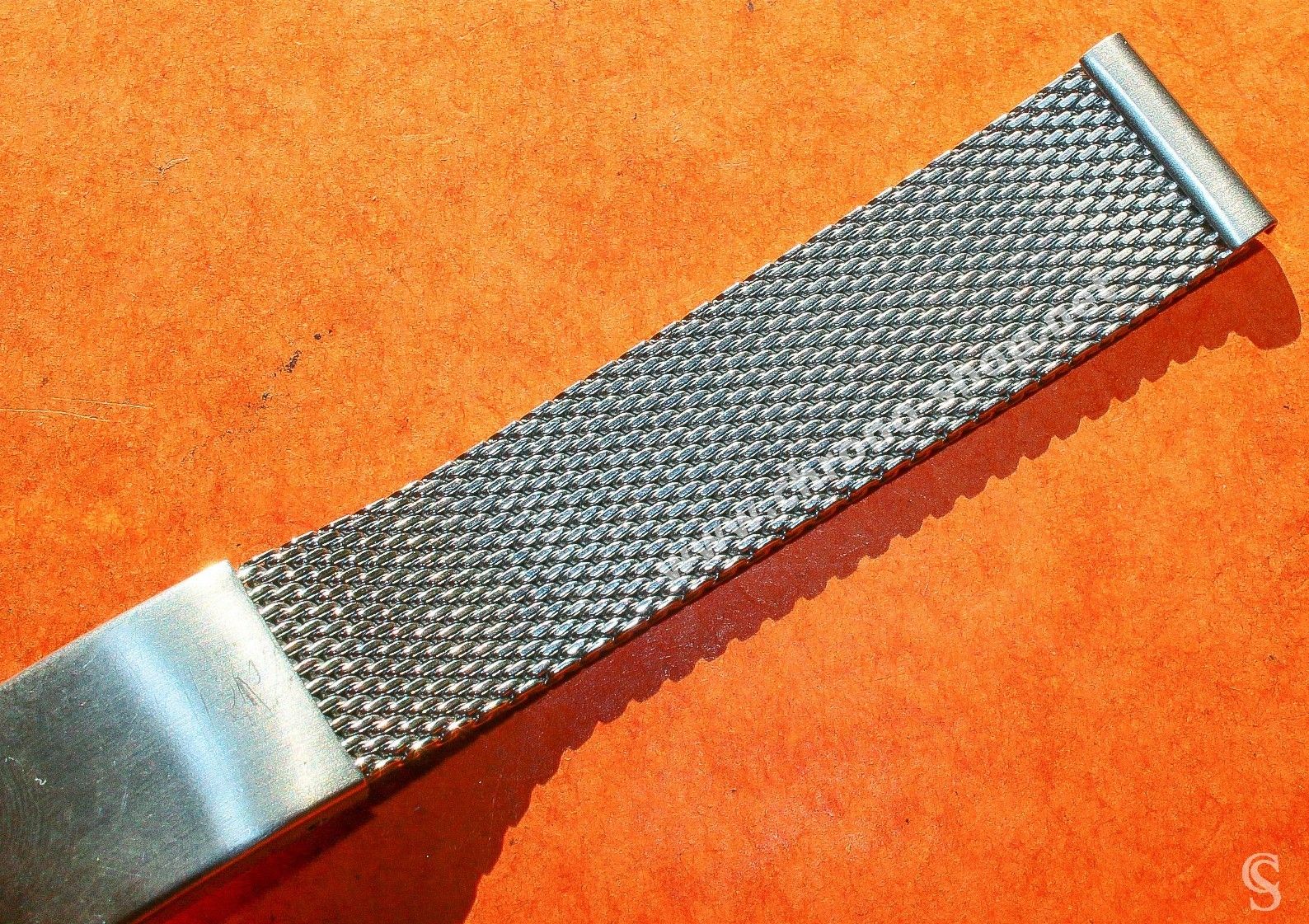 Vintage & Rare ROVER 18mm steel mesh watch bracelet divers band NOS ...
