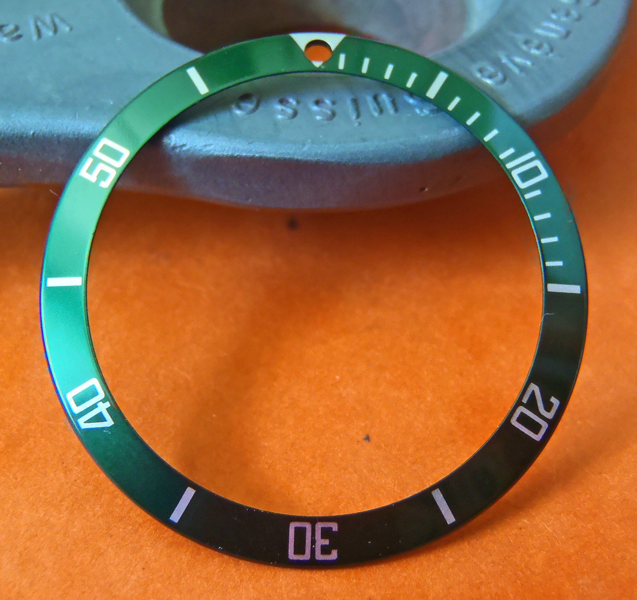 Amazing Rare Lady Sub 96090 Green color TUDOR SUBMARINER BEZEL INSERT