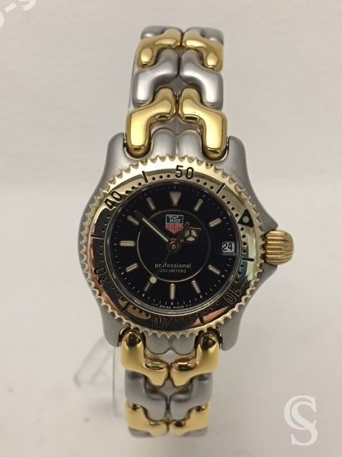 TAG HEUER Rare preowned 80's Warhead Ogive style Crown Gold plated Ø 4.60mm