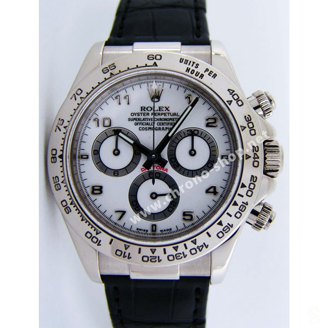 Rolex 100 Original Tachymeter 18k White Gold Daytona Bezel 116519