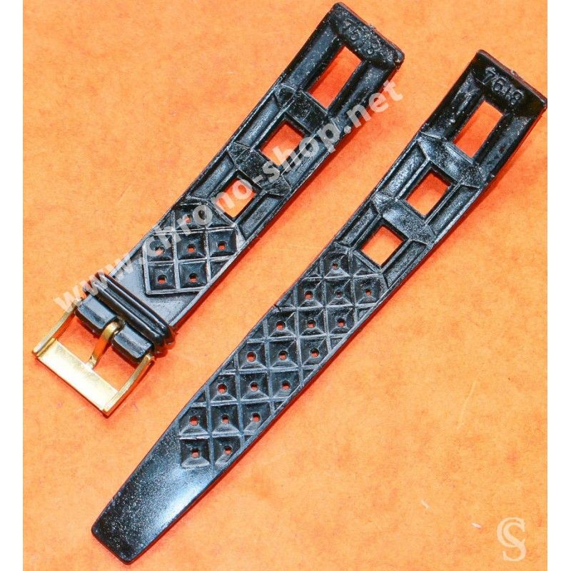 Genuine 70's 17mm Tropic Style Ref 7618 Swiss dive watch strap bracelet ...