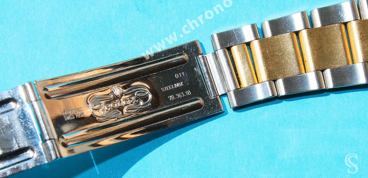 ROLEX 1990 BRACELET 20mm 78363-18 / 403 OR ACIER 16753, 16713 Datejust ...