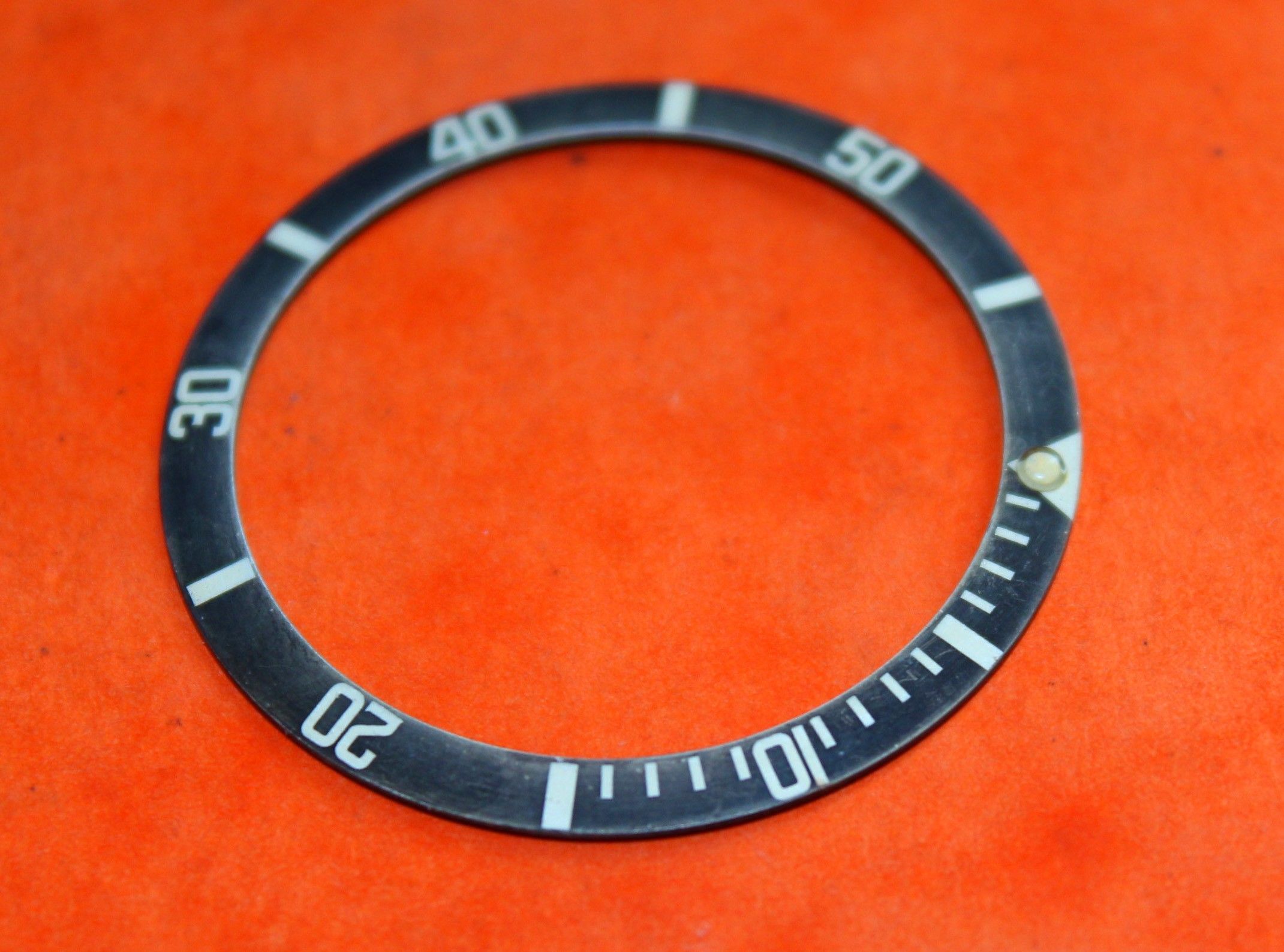 Genuine Faded Greyish Rolex Submariner Bezel Insert Black Stainless ...