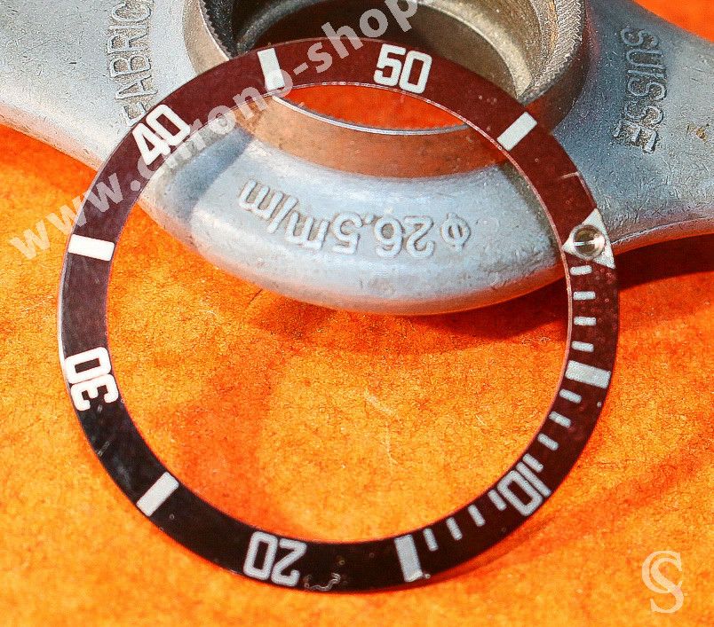 ROLEX ORIGINAL INSERT NOIR AVEC PATINE MONTRES SUBMARINER DATE 16800 ...