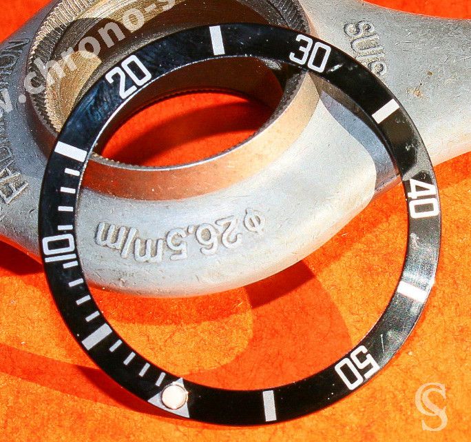 ROLEX ORIGINAL INSERT NOIR JET BLACK MONTRES SUBMARINER DATE 16800 ...