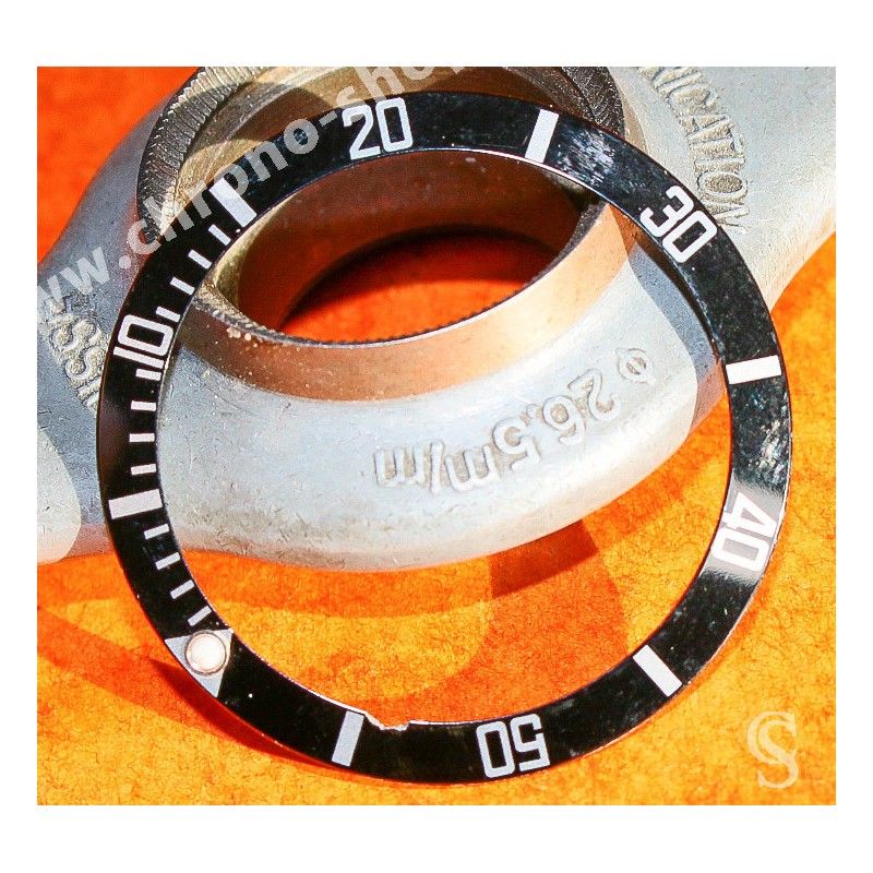ROLEX ORIGINAL INSERT NOIR JET BLACK MONTRES SUBMARINER DATE 16800 ...