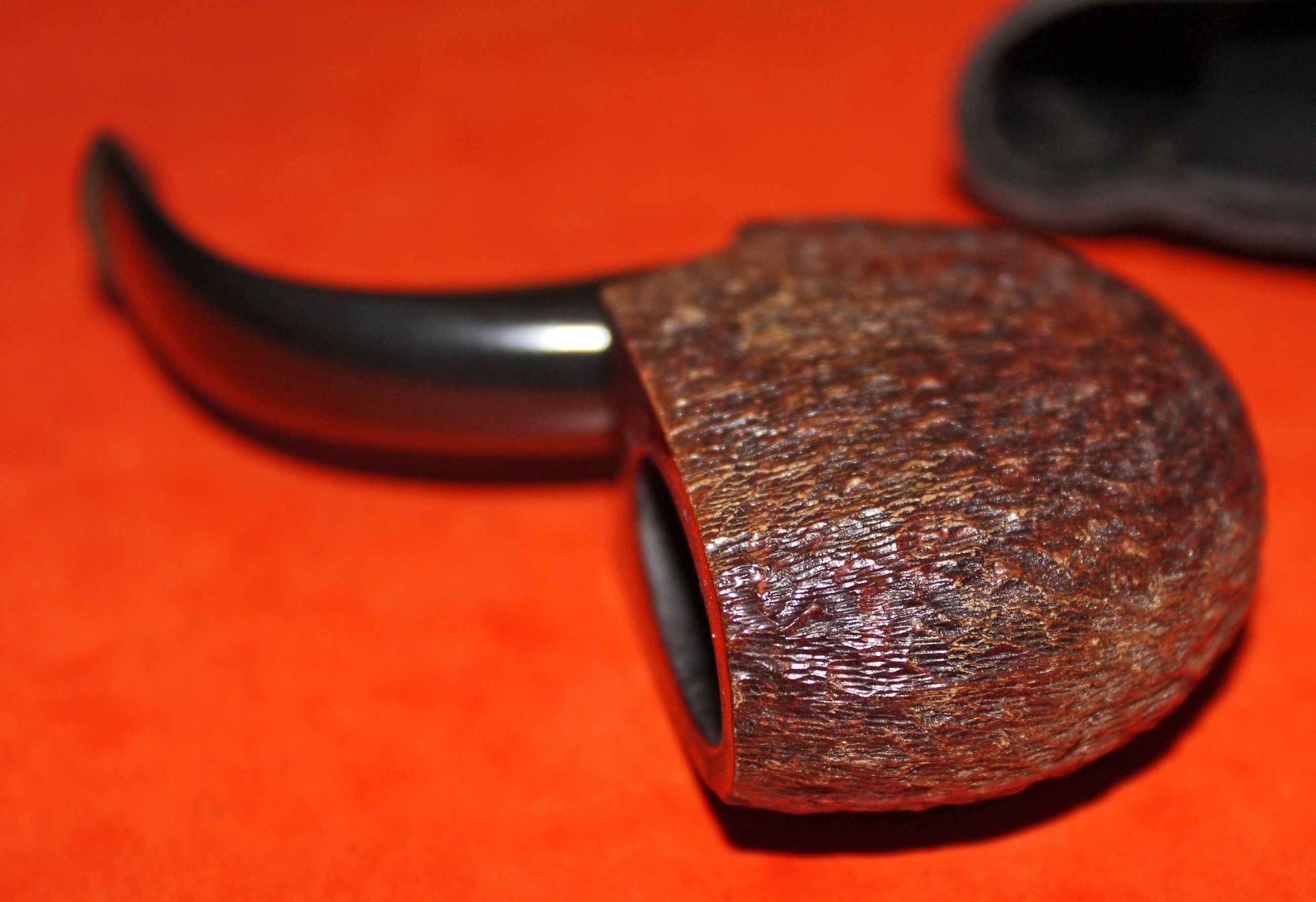 AUTHENTIQUE & RARE PIPE ROLEX EN BOIS AVEC ETUI EN CUIR