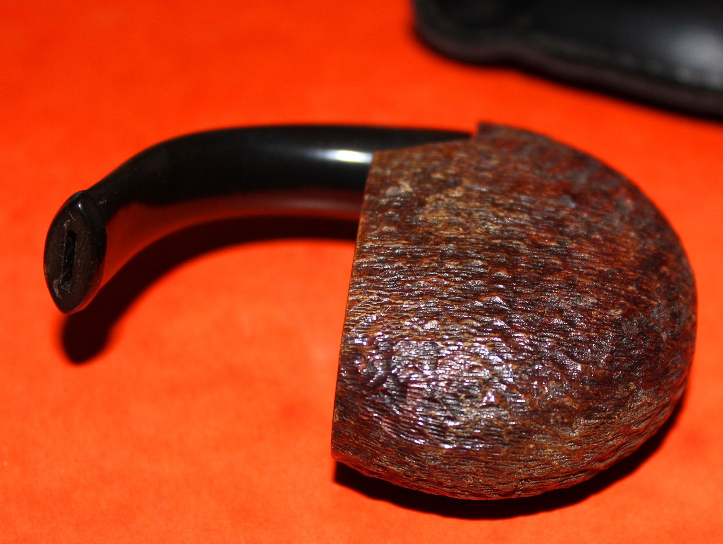 AUTHENTIQUE & RARE PIPE ROLEX EN BOIS AVEC ETUI EN CUIR