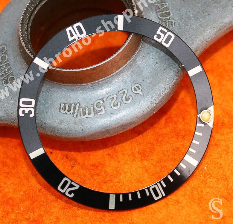ROLEX ORIGINAL INSERT NOIR JET BLACK MONTRES SUBMARINER DATE 16800 ...