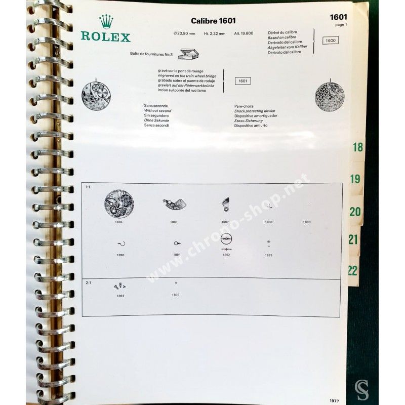 Rolex R5 Rare Catalog Infor Repair original Swiss Spare Parts Catalog ...