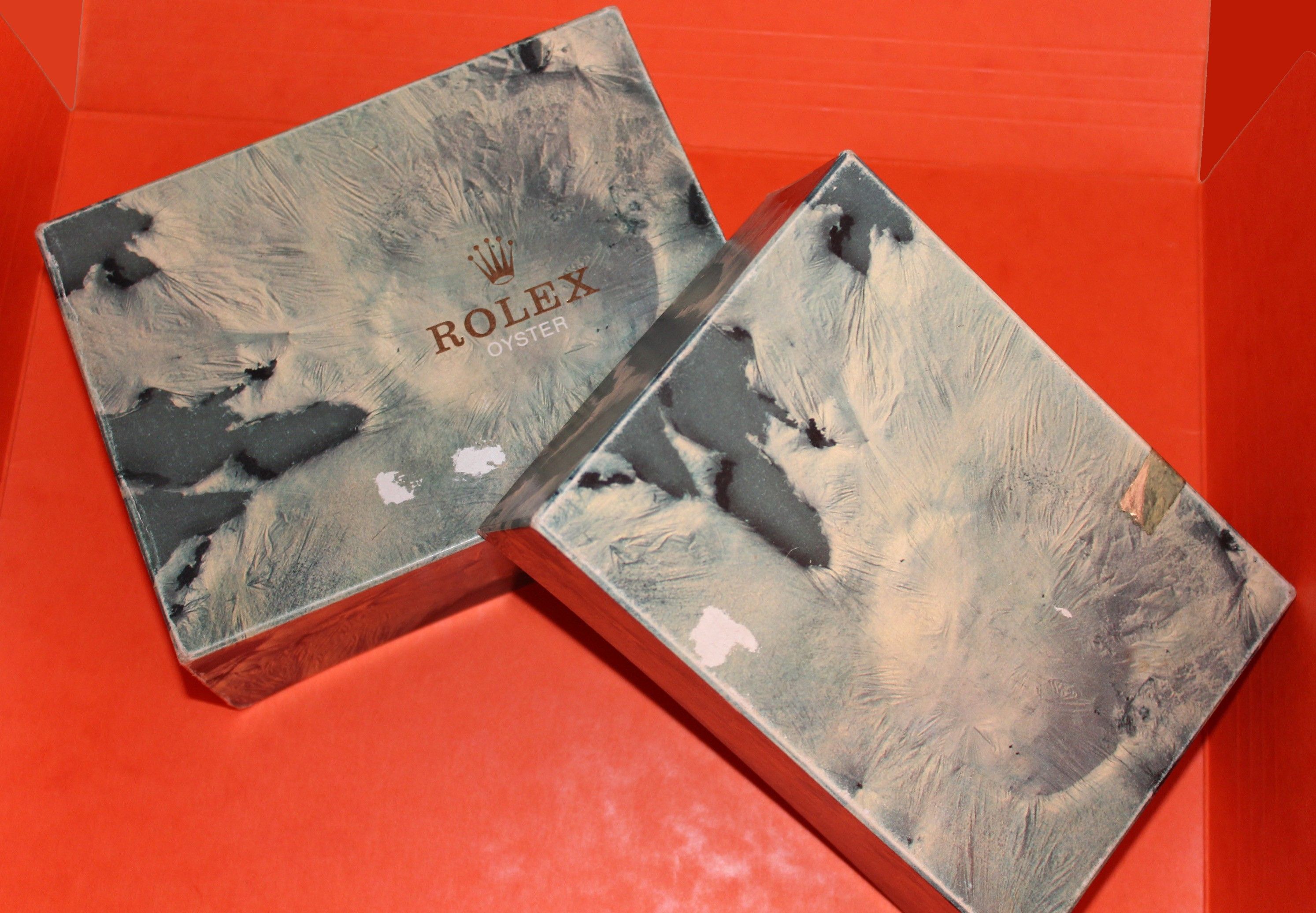 Vintage Rolex Collectible Watch Box Storage Rolex 80s Moon Crater Outer ...