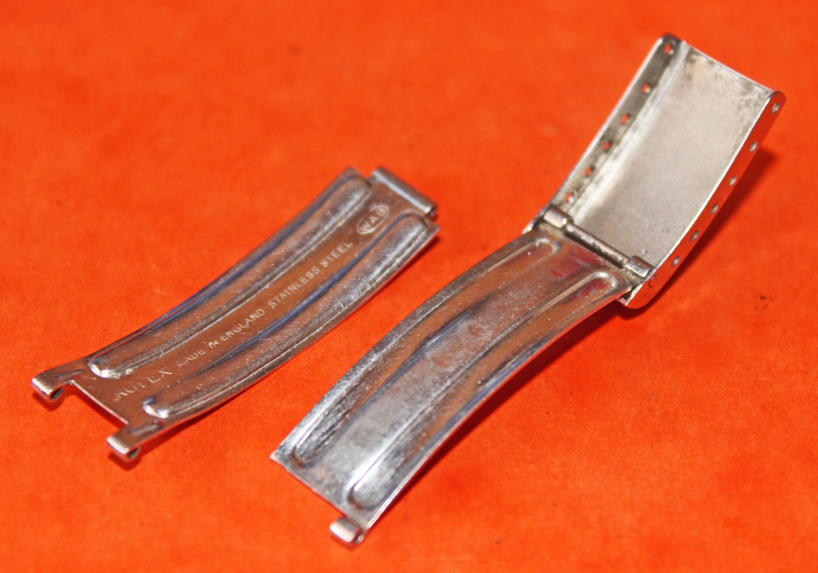 Rare Vintage Rolex MADE IN ENGLAND WAB "Big Crown" Clasp for 19mm 17mm ...