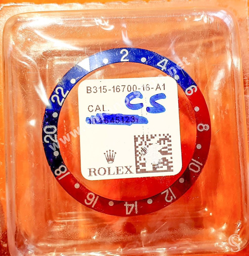 ROLEX 90's ROUGE & BLEU INSERT GRADUE 24H LUNETTE MONTRES GMT MASTER ...