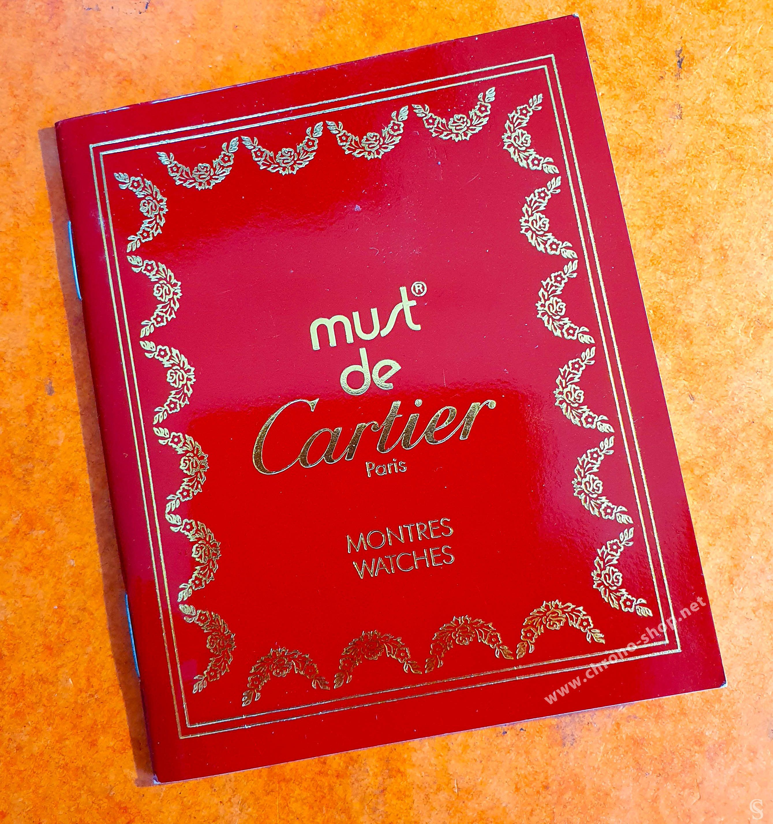 CARTIER Rare Red Booklet, advertising,manual MUST DE CARTIER PARIS ...