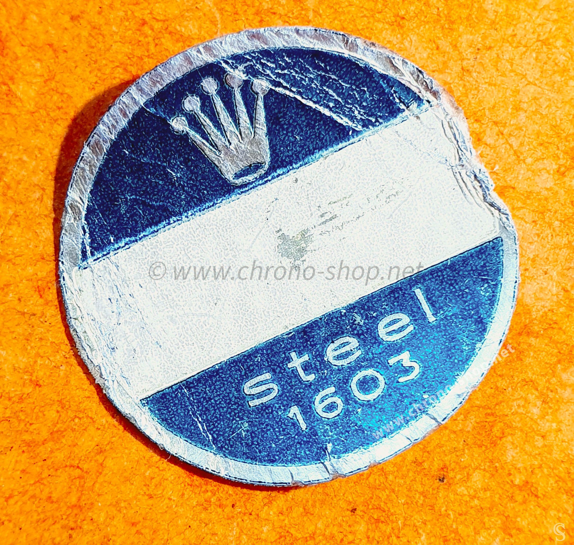 ROLEX CASEBACK Ø21mm STICKER DATEJUST ref 1603 Rolex VINTAGE GOODIES