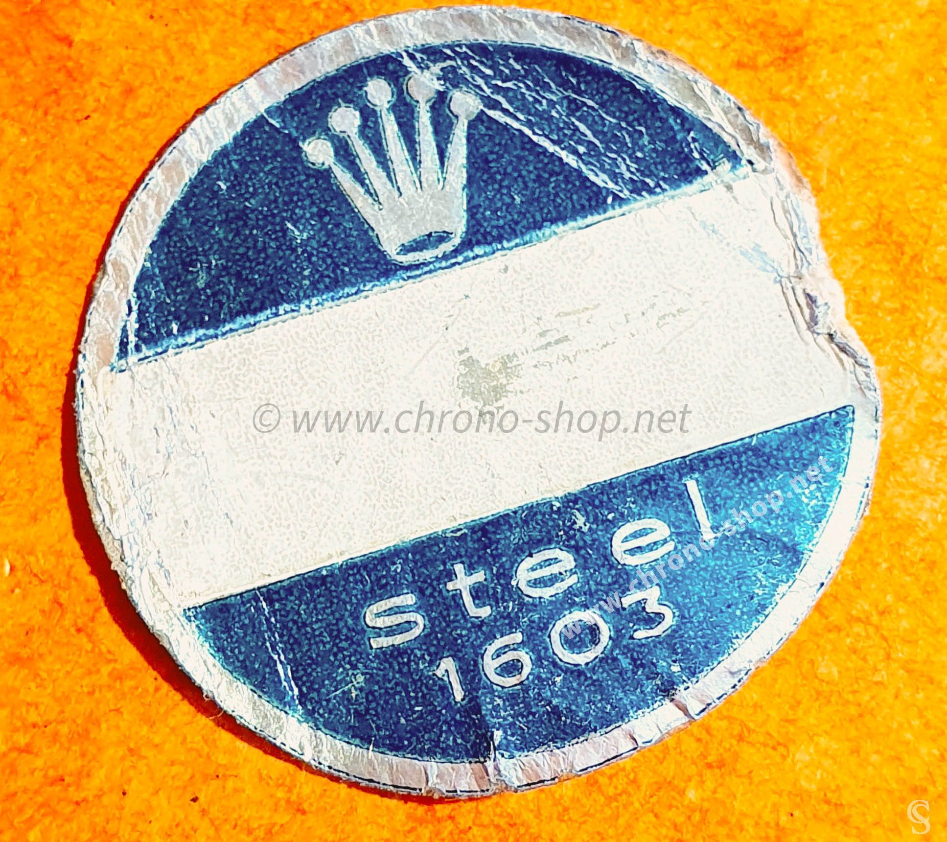 ROLEX CASEBACK Ø21mm STICKER DATEJUST ref 1603 Rolex VINTAGE GOODIES