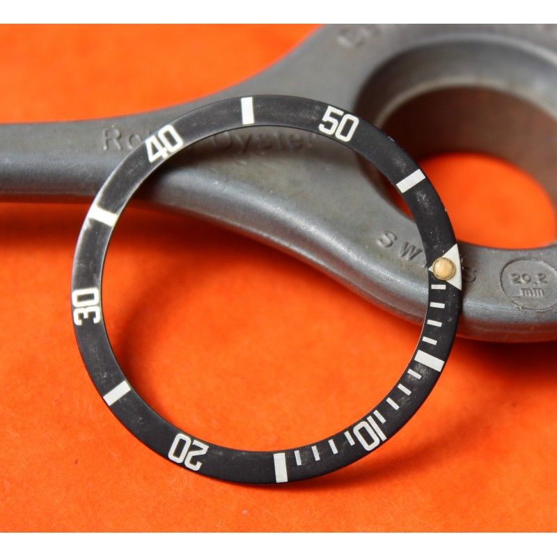 Aged & Genuine Faded Rolex Submariner Bezel Insert Black 1680 patina ...