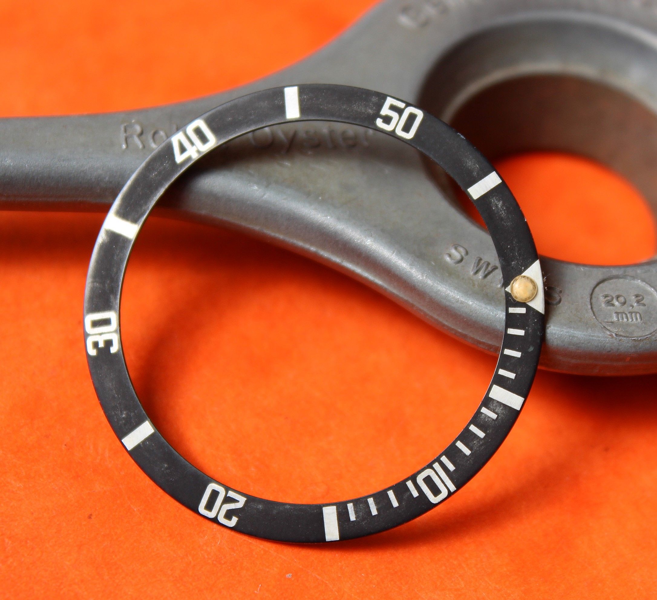 Aged & Genuine Faded Rolex Submariner Bezel Insert Black 1680 patina ...