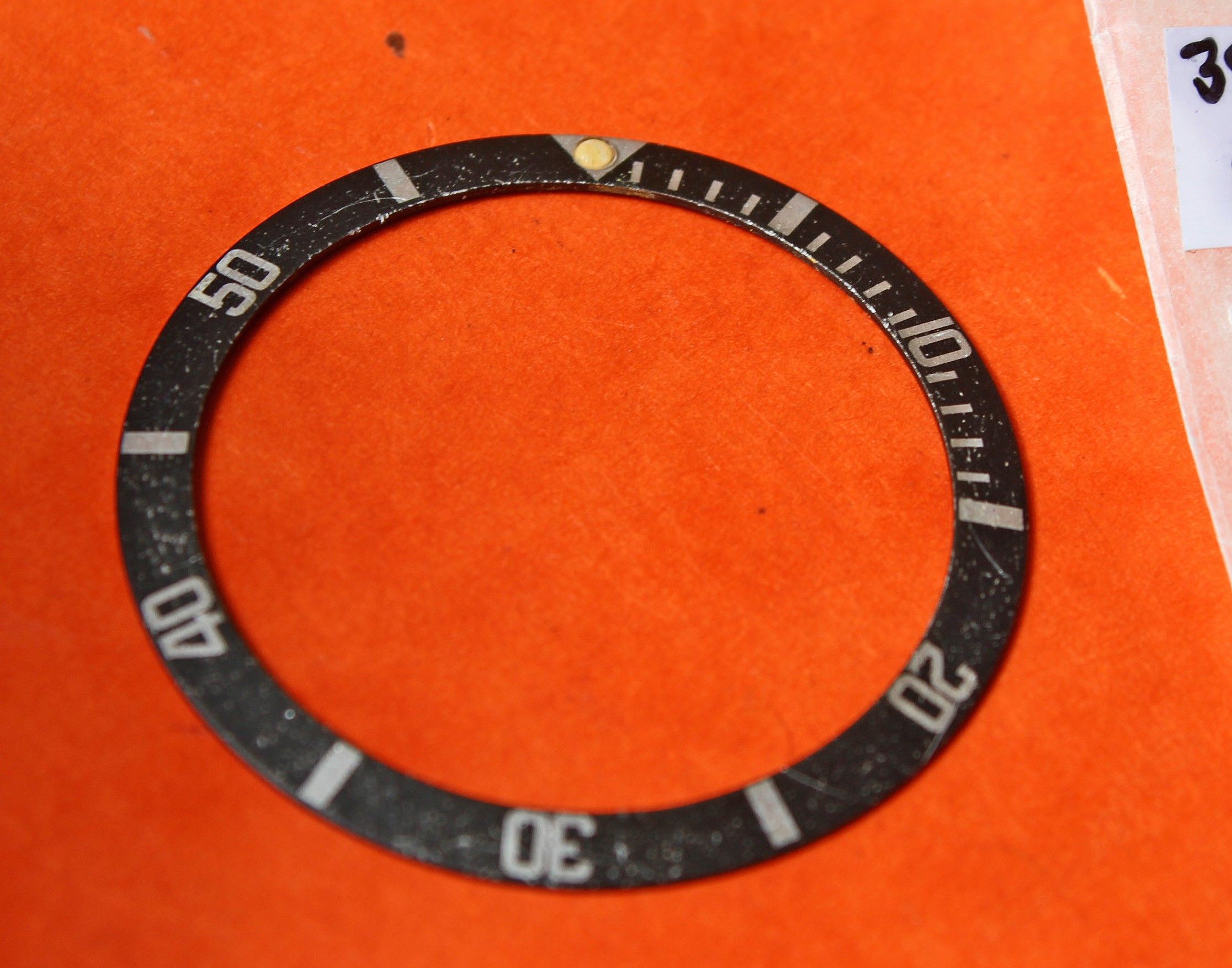 1969 ROLEX SUBMARINER 5513, 5512, 1680 WATCH BEZEL INSERT FADED FAT ...