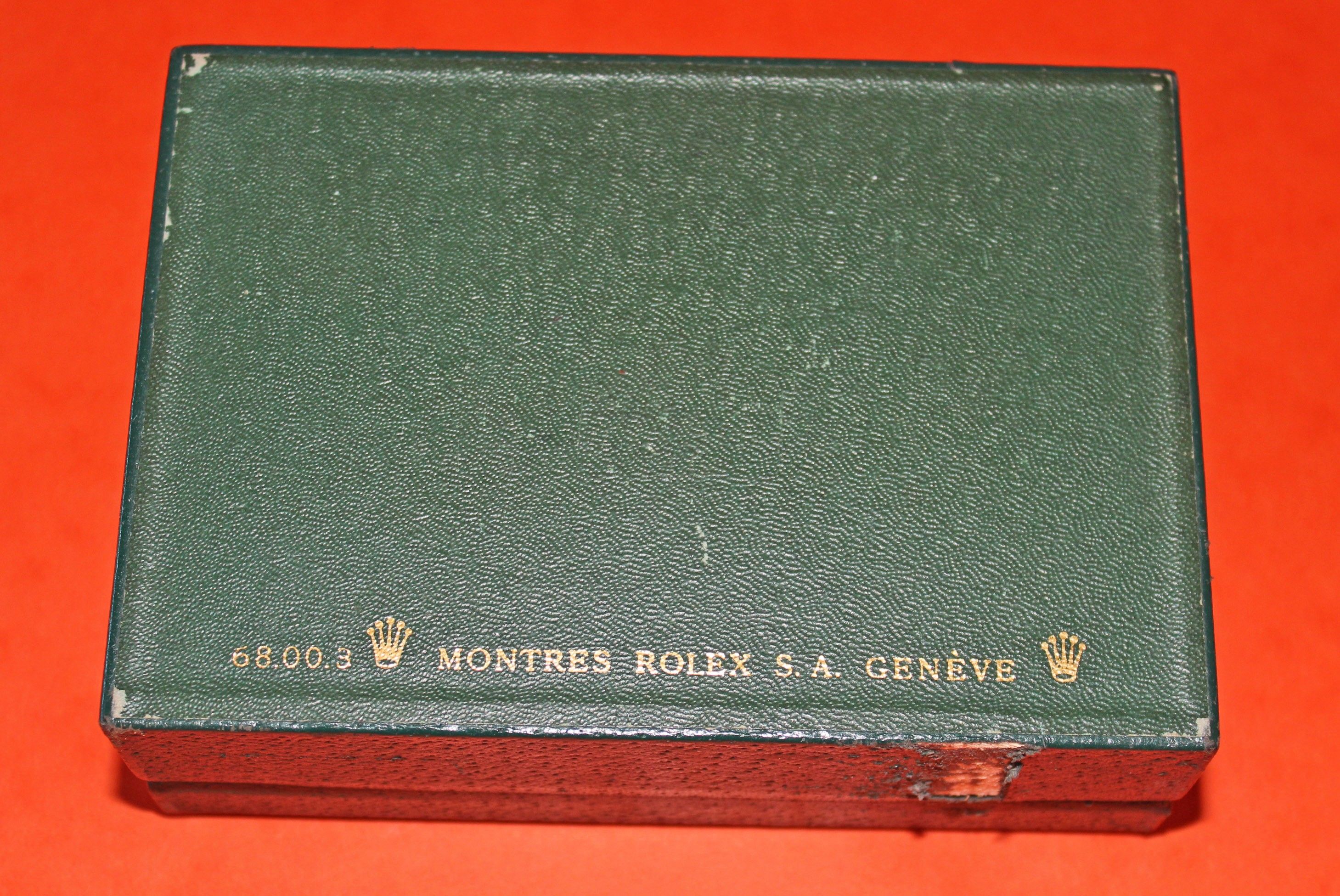 Vintage 60's Rolex Wrist Watch Box Display Ref. 68.00.3 Green Color ...