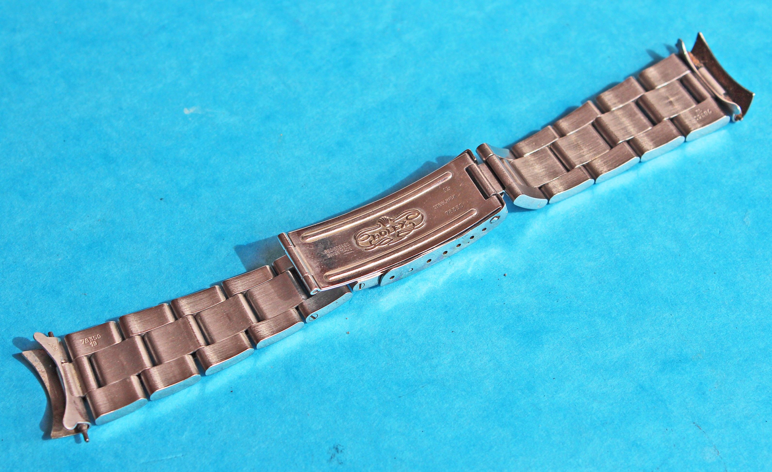 1984 Vintage Rolex 78350 -19mm- Oyster Stainless Steel Bracelet heavy ...