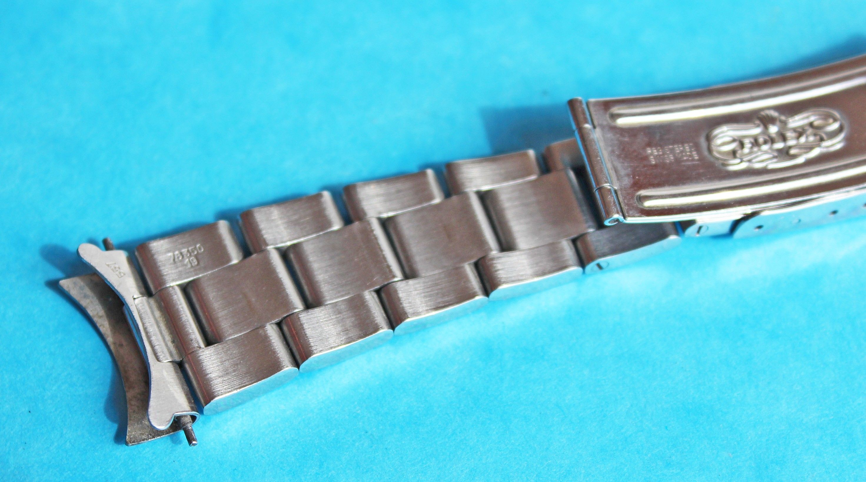 1984 Vintage Rolex 78350 -19mm- Oyster Stainless Steel Bracelet heavy ...