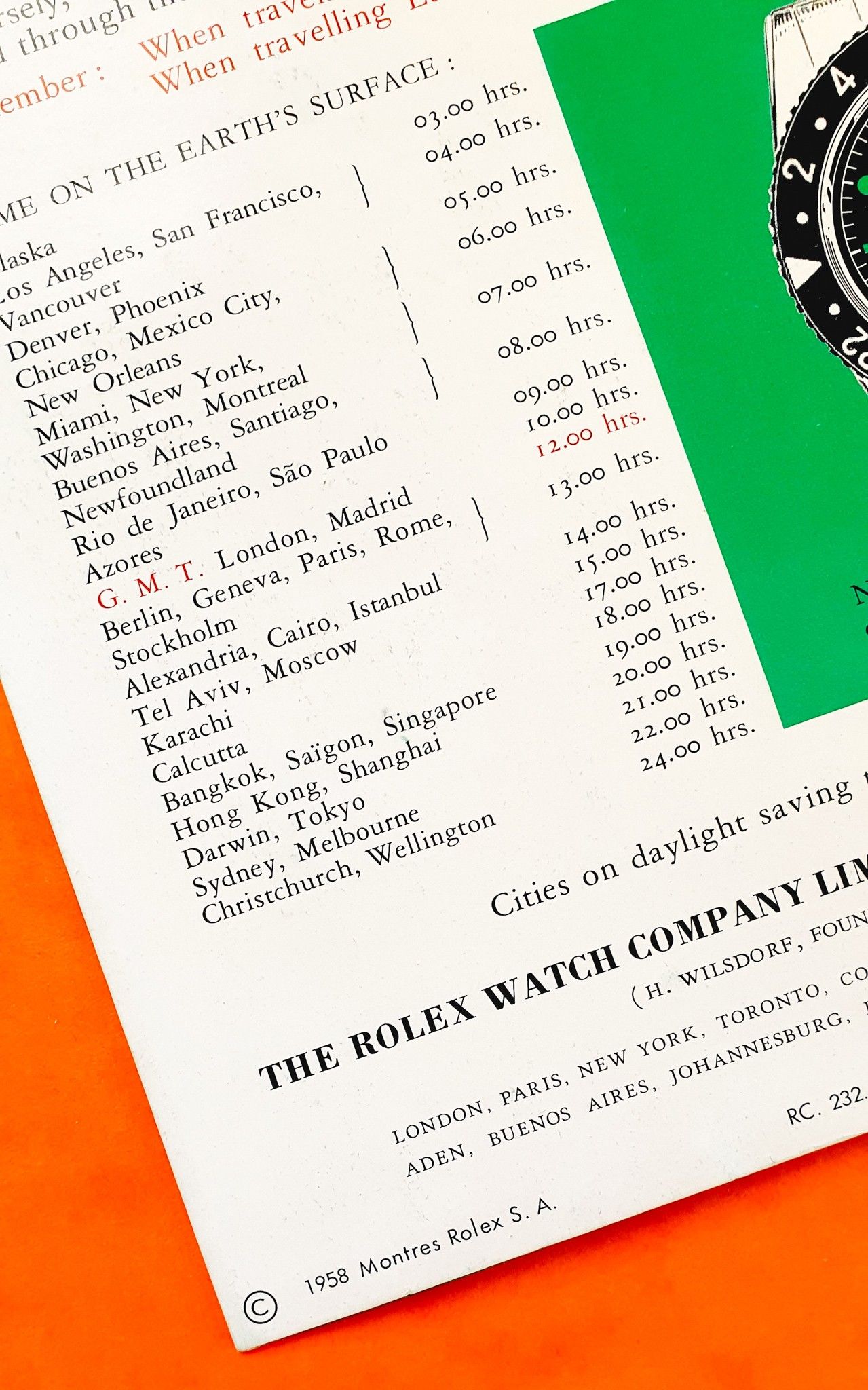 Rolex Rare vintage 1958 Livret Document anglais Notice Montres ...