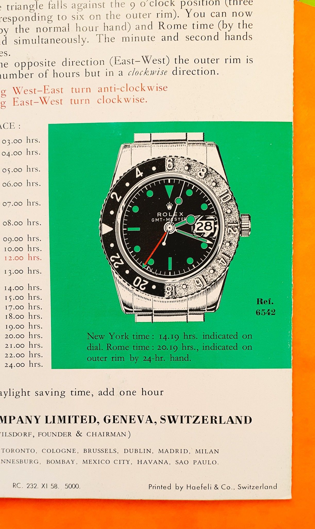 Rolex Rare vintage 1958 Livret Document anglais Notice Montres ...