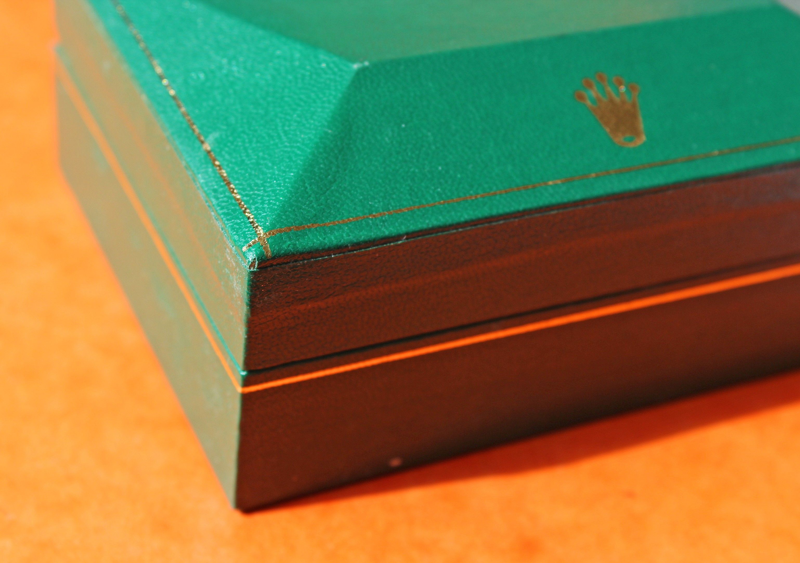 VINTAGE ROLEX Triangle Top Box COFFIN 50-60's Sub 5510, 6538, 6536 ...