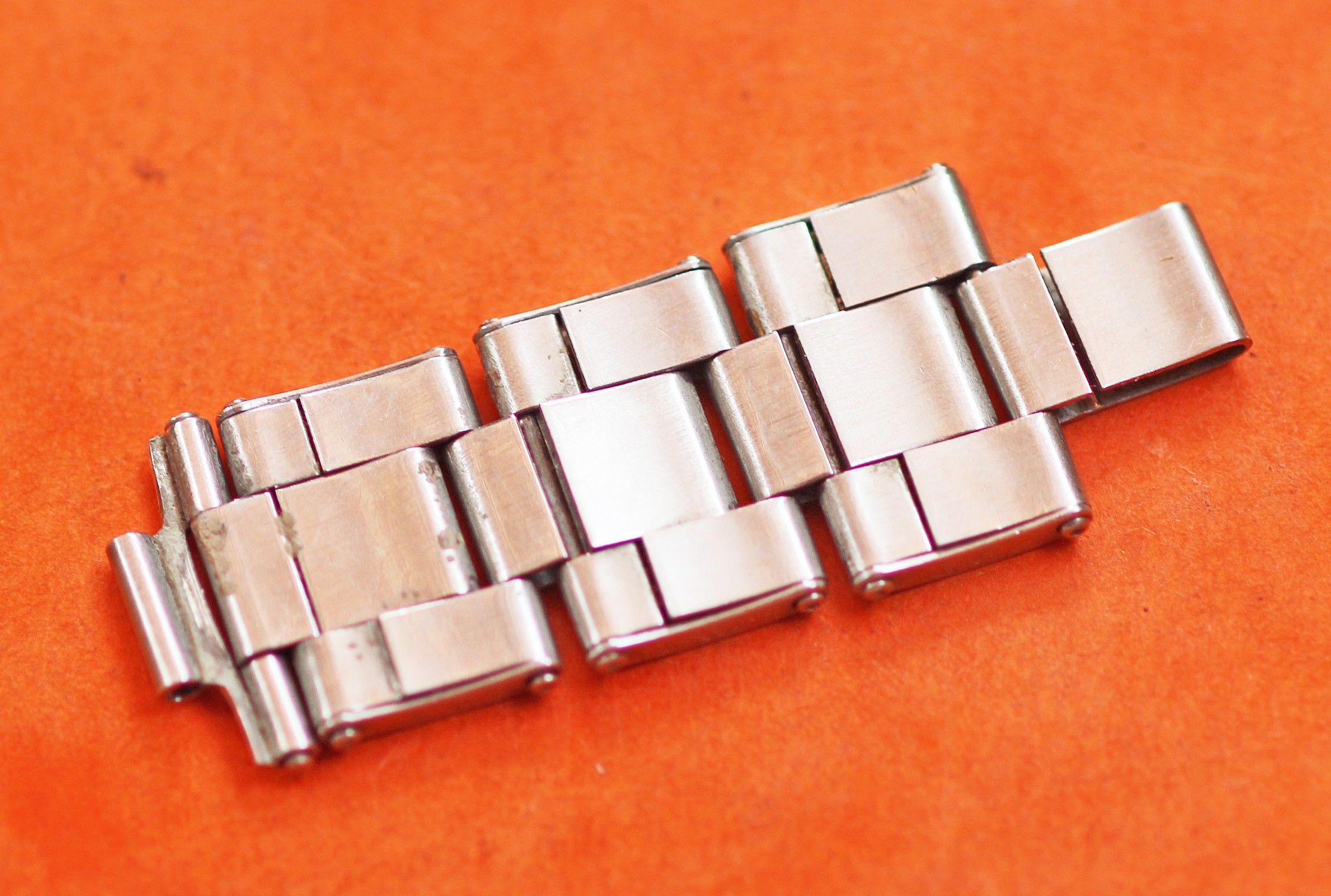 1x PART CLASP VINTAGE BRACELET BIG CROWN 20mm SUBMARINER RIVITS rivets ...