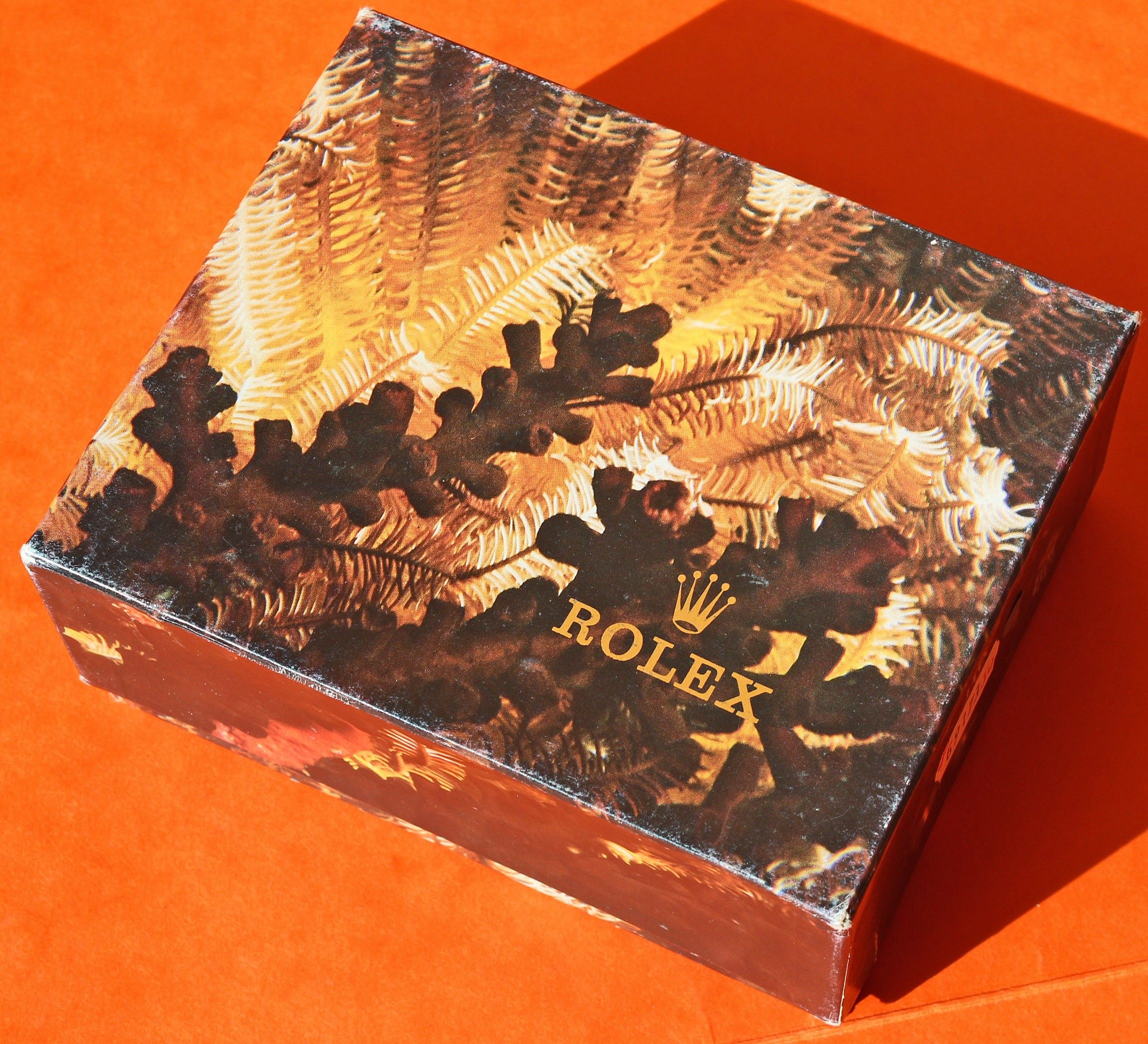 ROLEX BOX VINTAGE AUTUMN LEAF STYLE DATEJUST - PRECISION -AIR KING ...