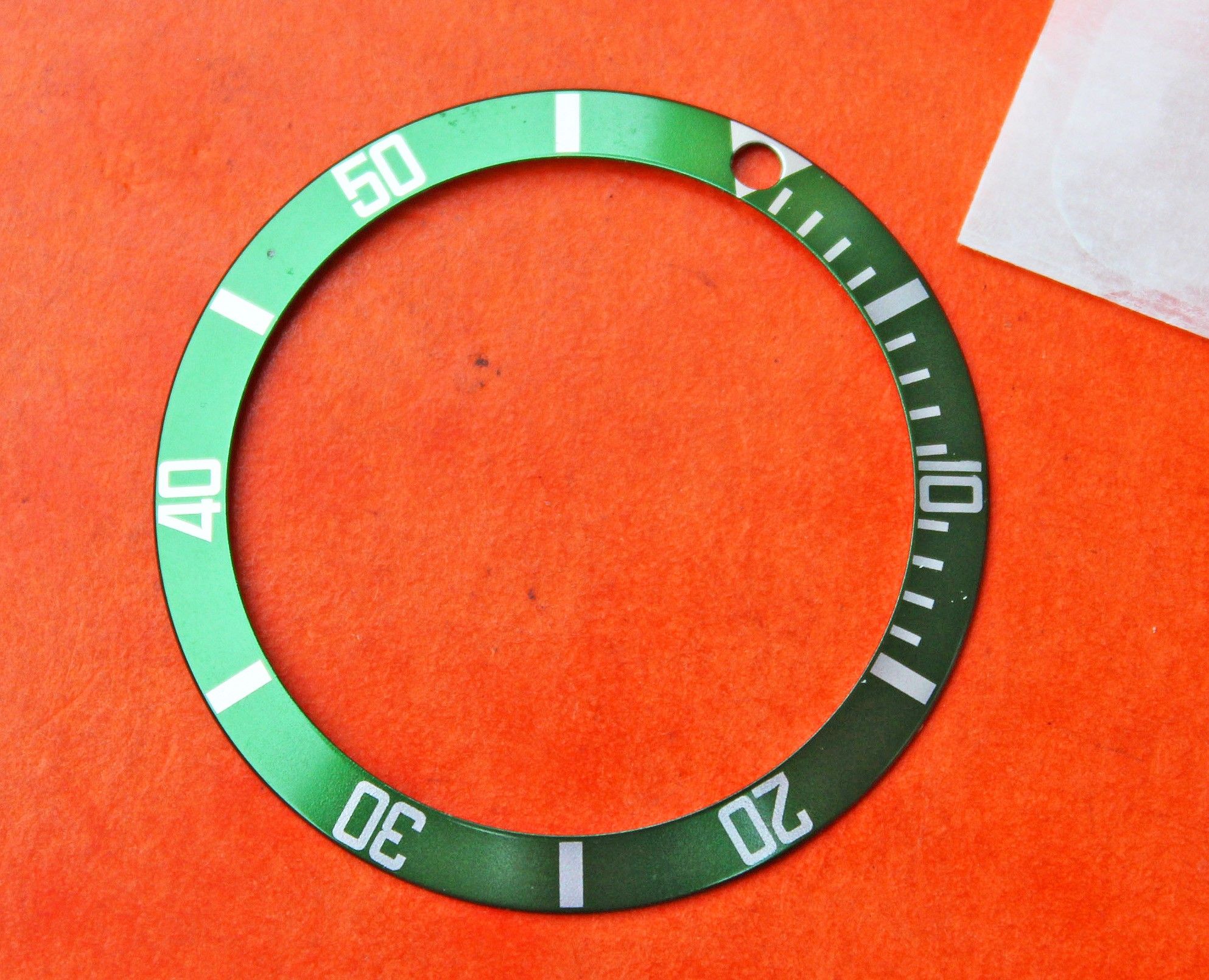 Rare Rolex Submariner 16610 LV Green bezel insert Stainless Steel Faded ...