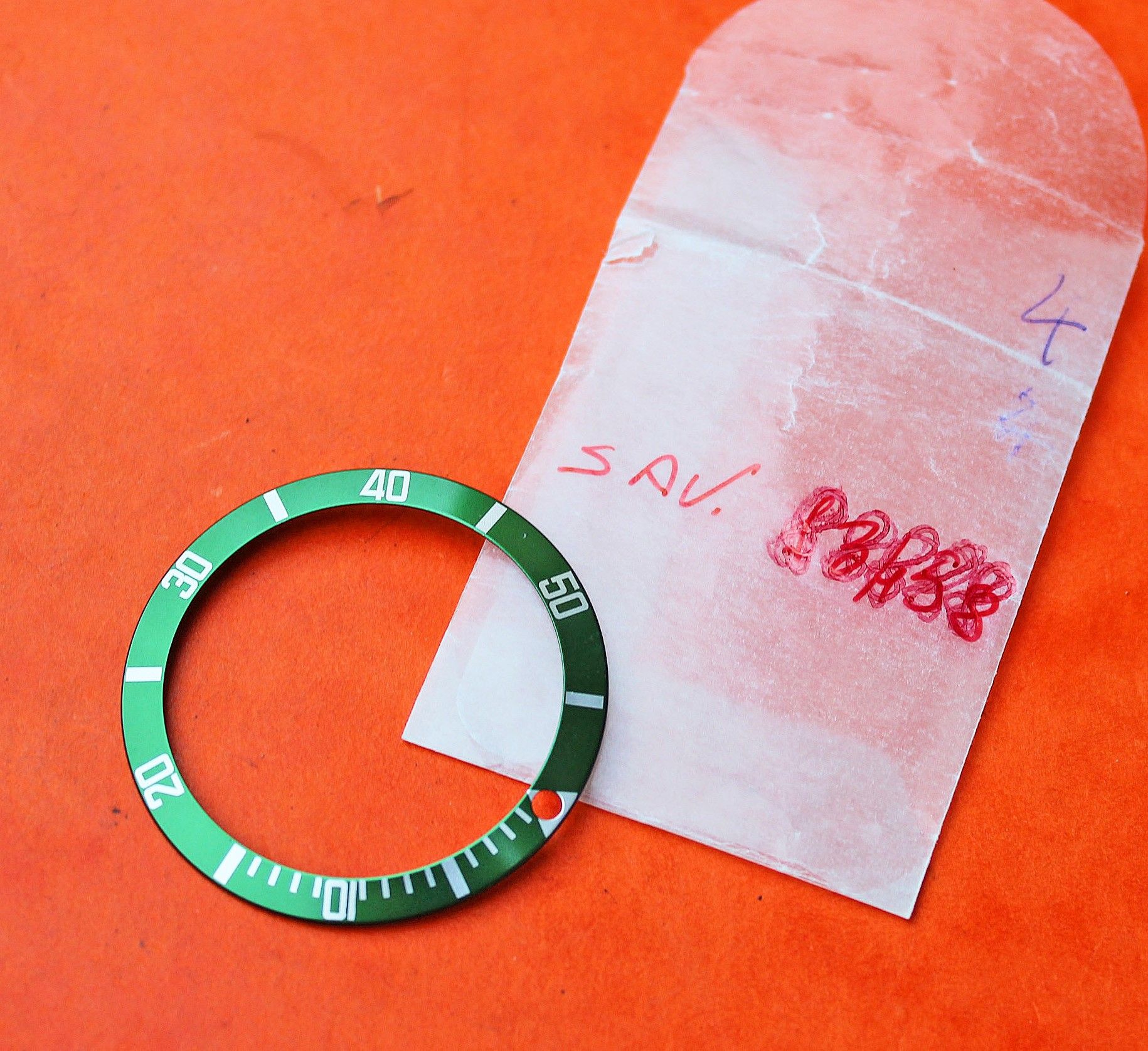 Rare Rolex Submariner 16610 LV Green bezel insert Stainless Steel Faded ...