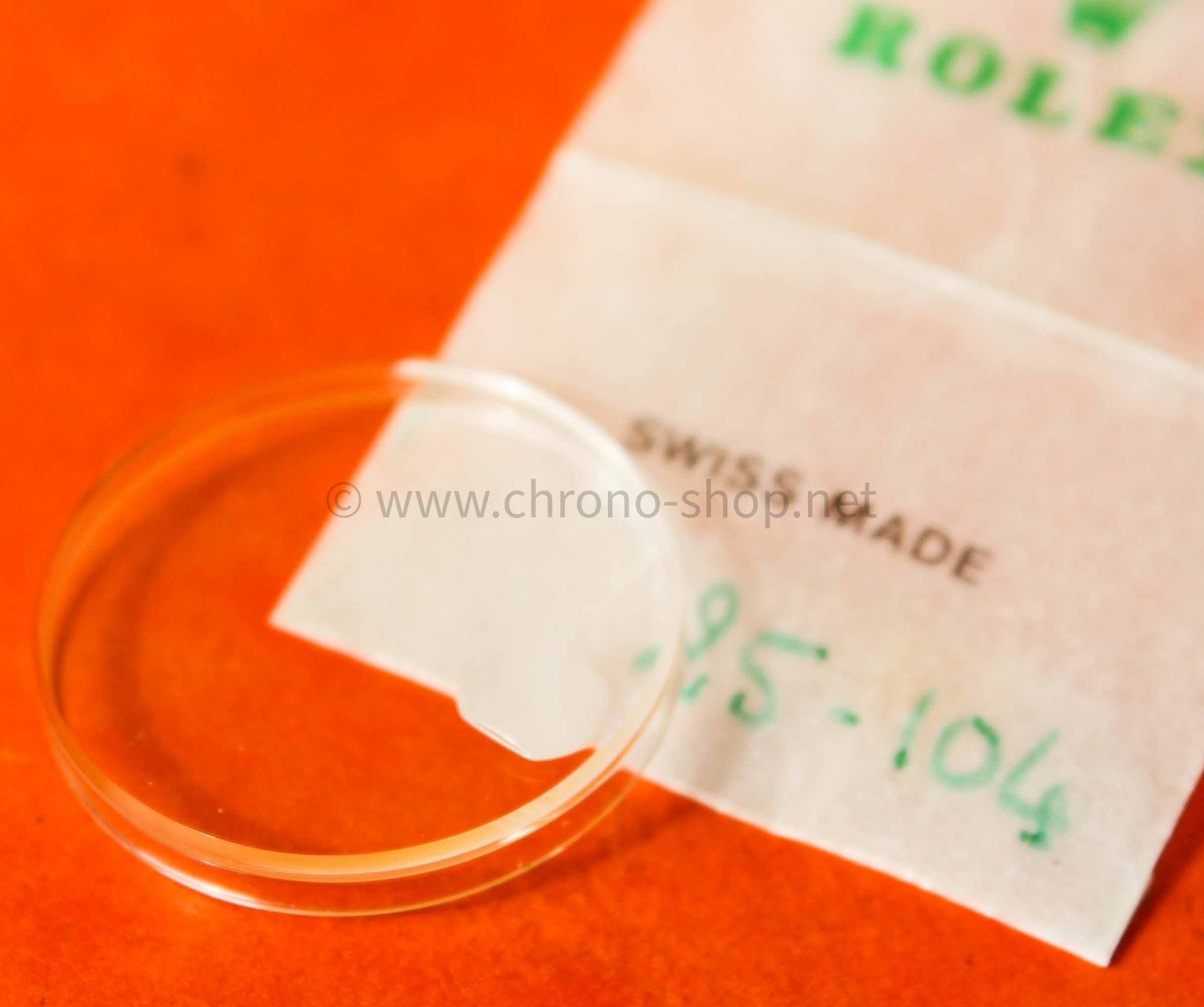 ROLEX Cyclop Glass cristal Plexi Crystal 25-104, 6466, 6624, 6625, 6627, 6628, 6824, 6825, 6827 ...
