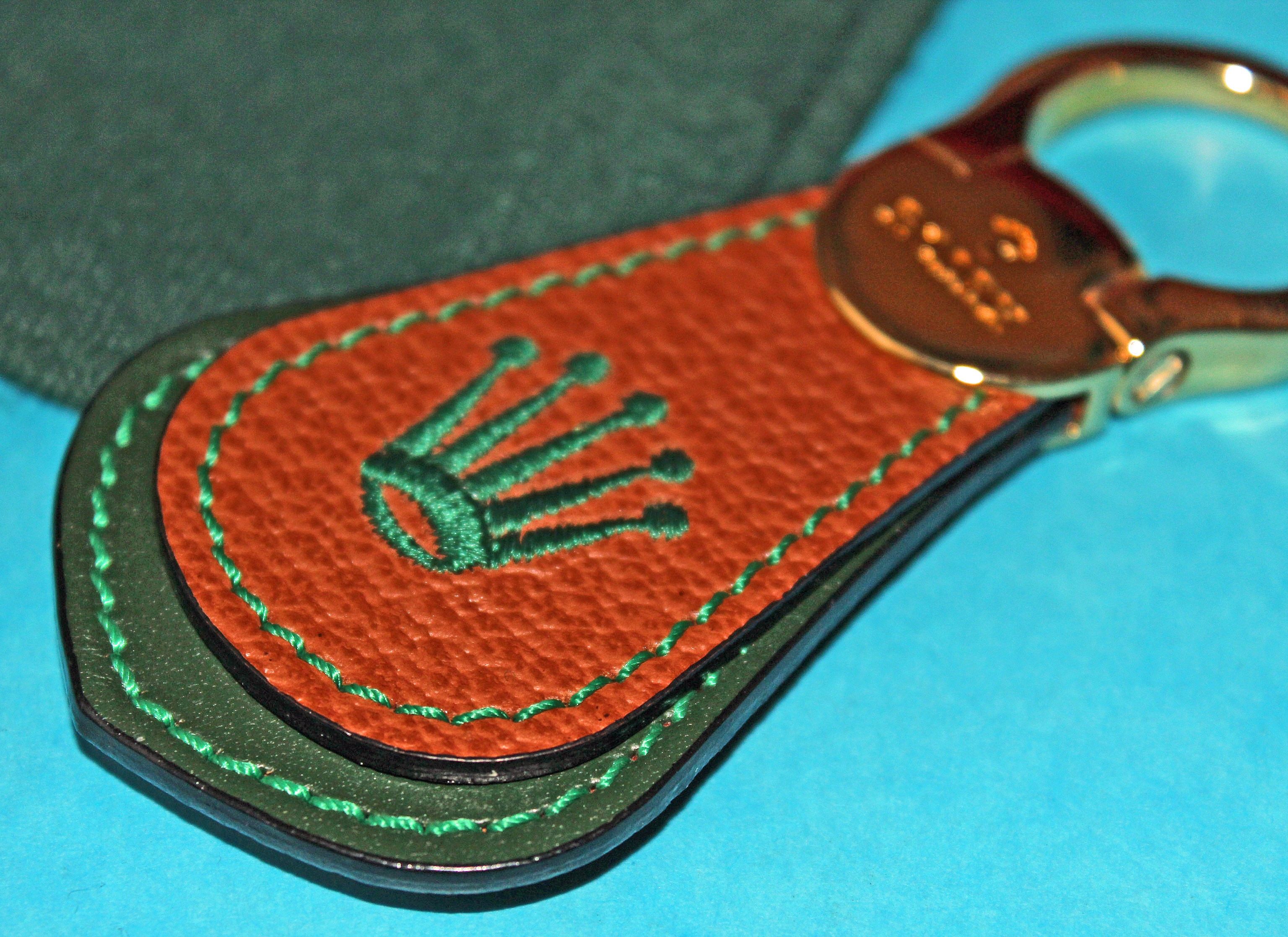 Accessories / Rolex Brown Leather Key Ring Holder Buckle Gold plated 20 ...