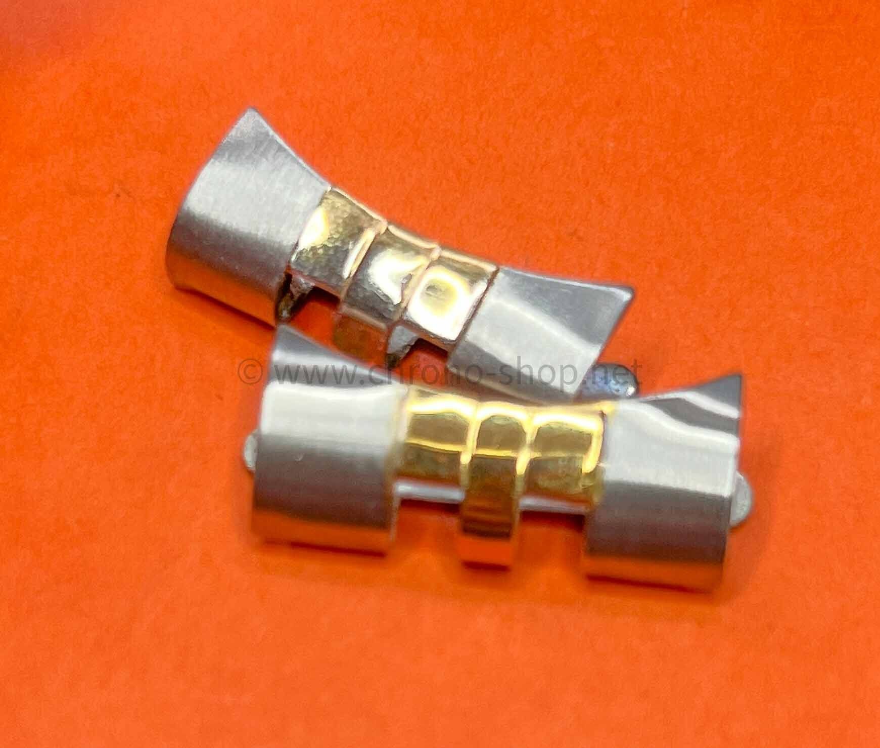 ROLEX FIXAGES BRACELET ENDLINKS 455B JUBILEE OR ACIER 20mm embouts ...