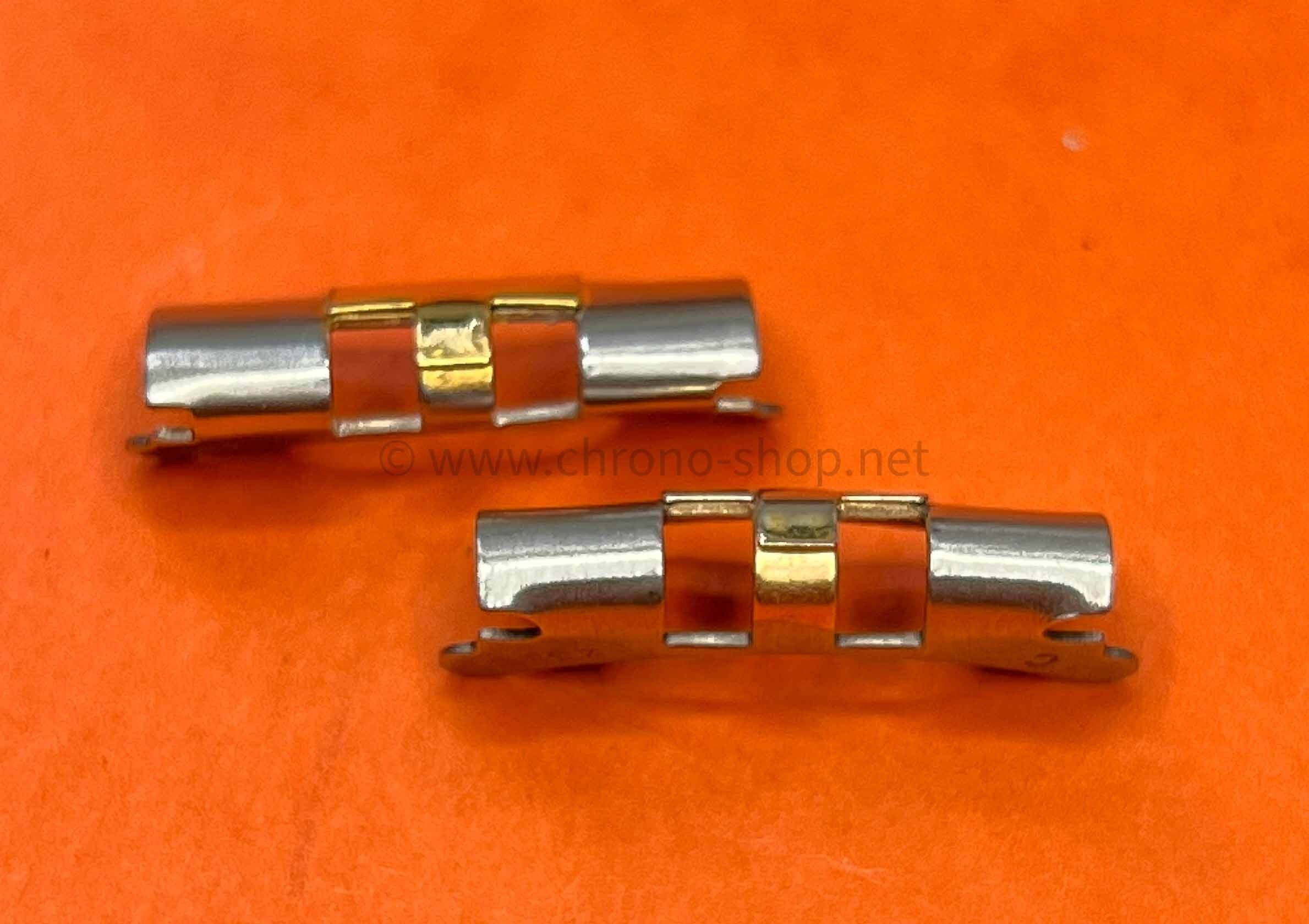 ROLEX FIXAGES BRACELET ENDLINKS 455B JUBILEE OR ACIER 20mm embouts ...
