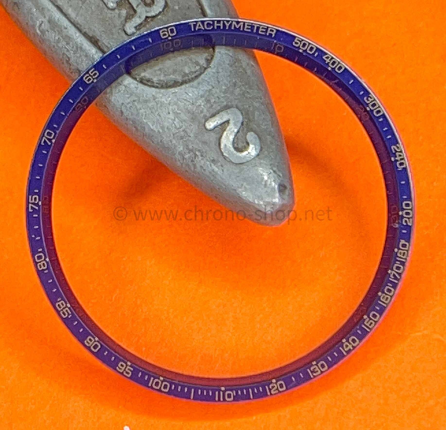 VINTAGE WATCH PARTS INNER BEZEL TACHYMETER DARK BLUE DISC GRADUATED Ø30mm