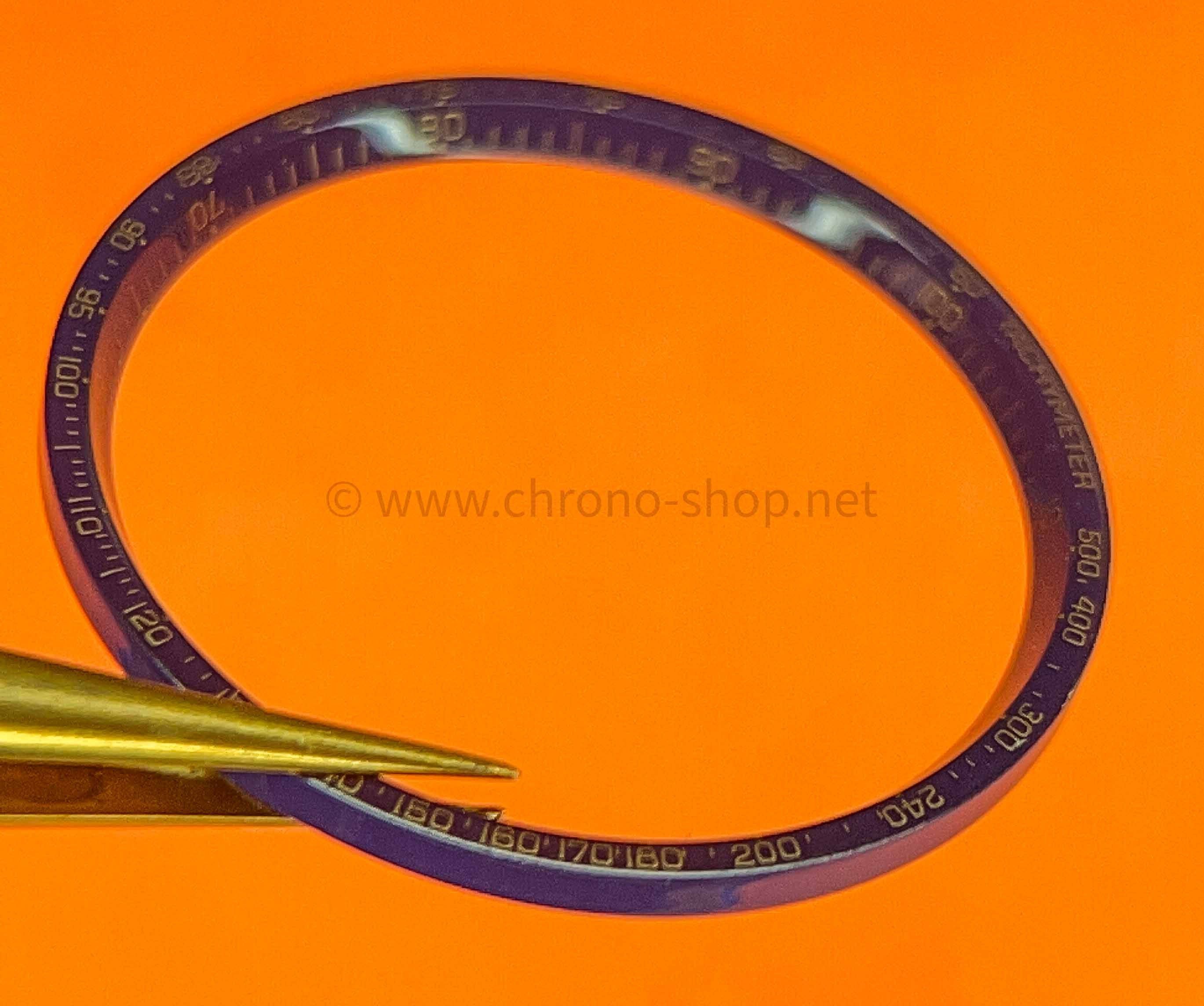 VINTAGE WATCH PARTS INNER BEZEL TACHYMETER DARK BLUE DISC GRADUATED Ø30mm
