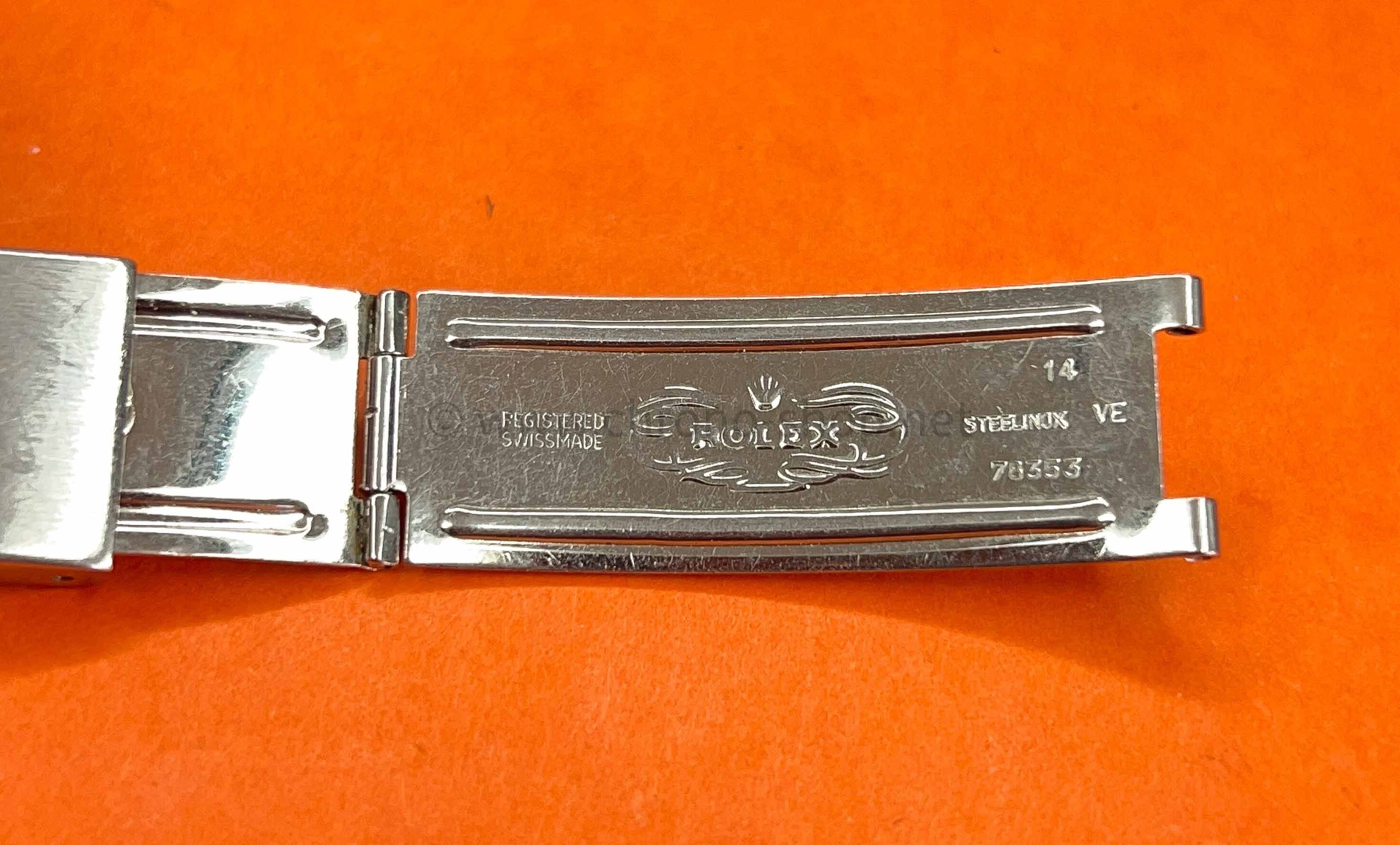 ROLEX VINTAGE 1980 ORIGINAL FERMOIR BOUCLE DEPLOYANTE 78353-14 CODE VE ...