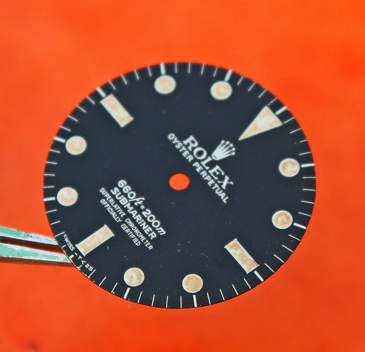 Vintage Cadran Rolex 5512 SINGER - 4 lignes -Submariner mat vintage ...