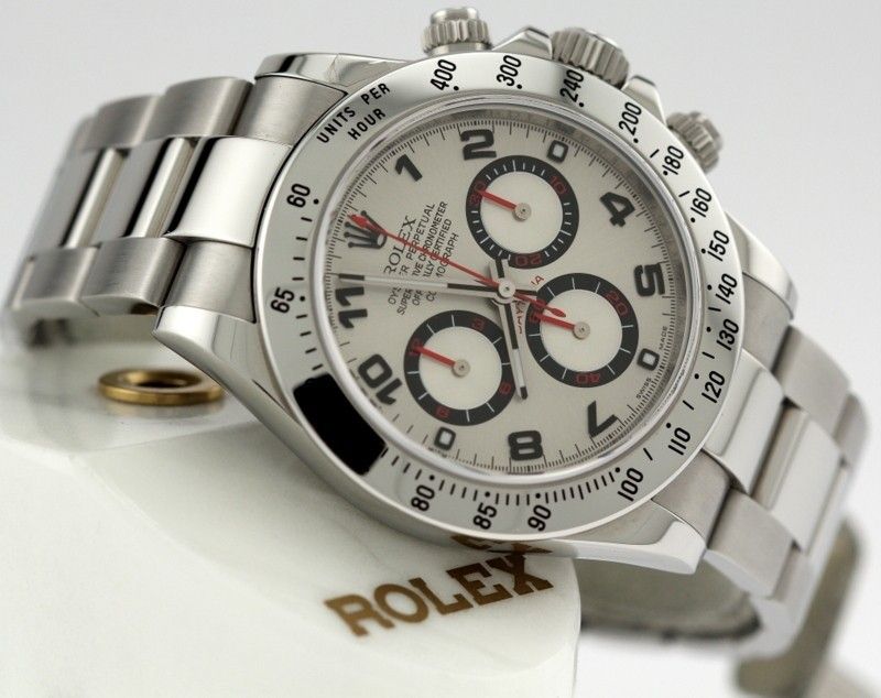 ROLEX Rare Red handset Subdial Chronograph White Gold DAYTONA watches ...