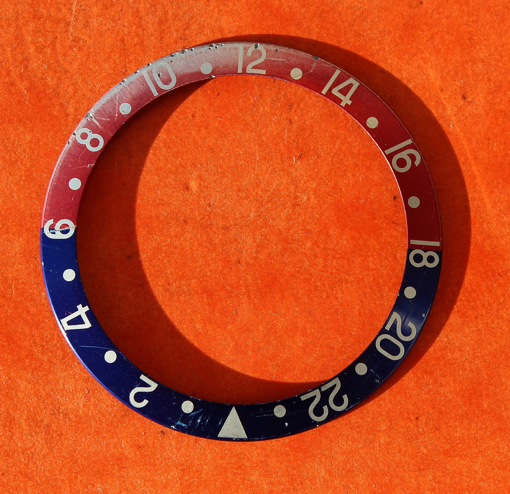 RARE 80's VINTAGE FADED ROLEX INSERT DE LUNETTE GMT MASTER 16700, 16760 ...