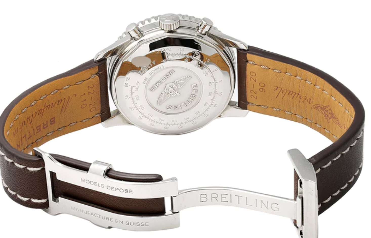 Breitling originale boucle, fermoir déployant hommes acier poli 20/18mm ...