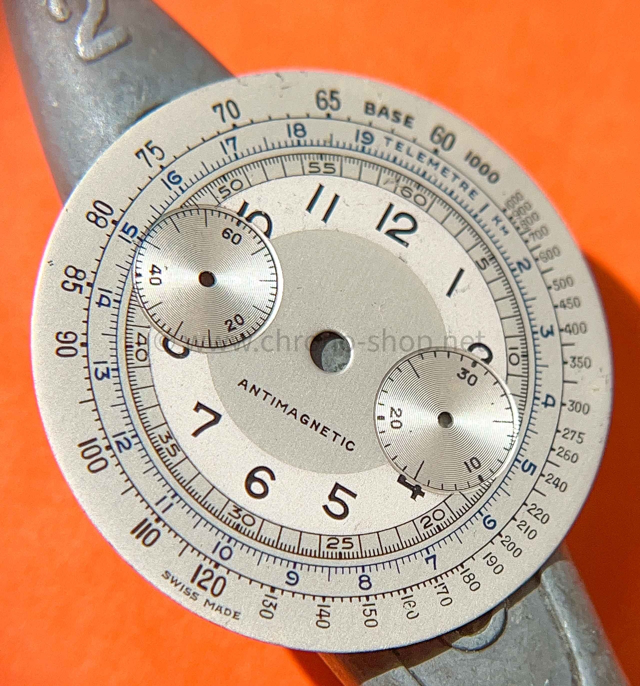Vintage 33mm clock spare 60's Watch dial part silver color antimagnetic ...