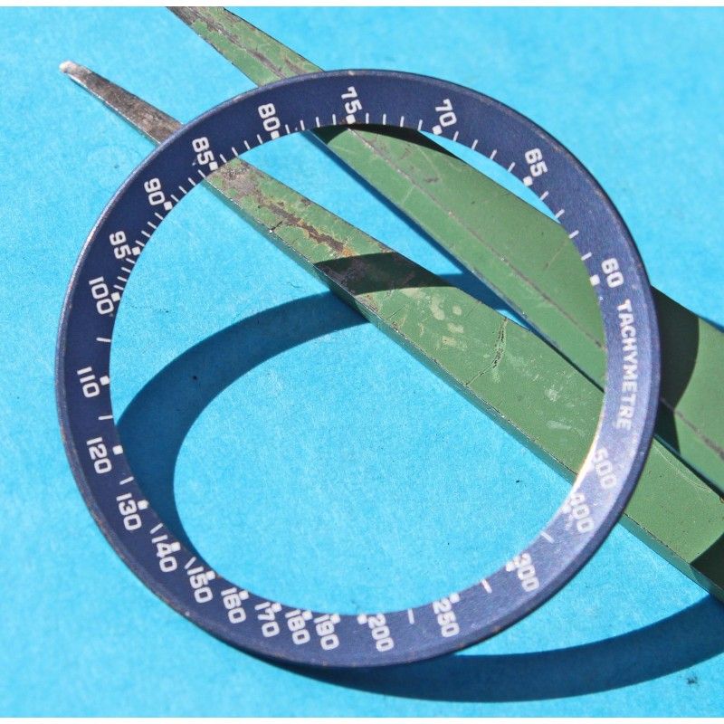 Rare 70's vintage Omega Speedmaster Faded BLUE color Tachymeter Inner ...