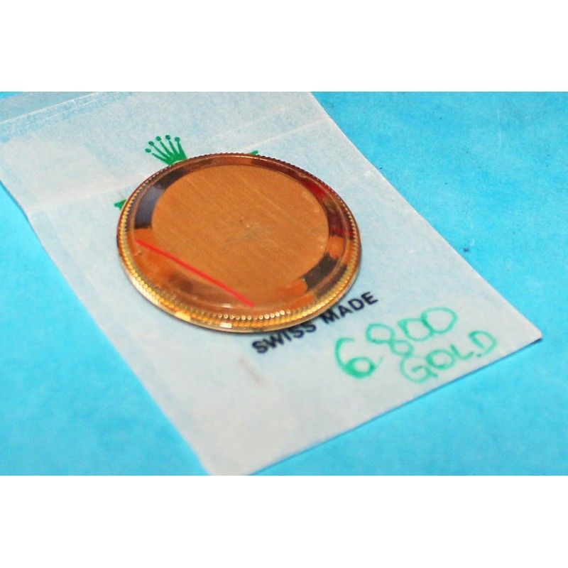 Genuine Rolex Case back cover 18kt heavy gold ref.6800 no date midsize ...