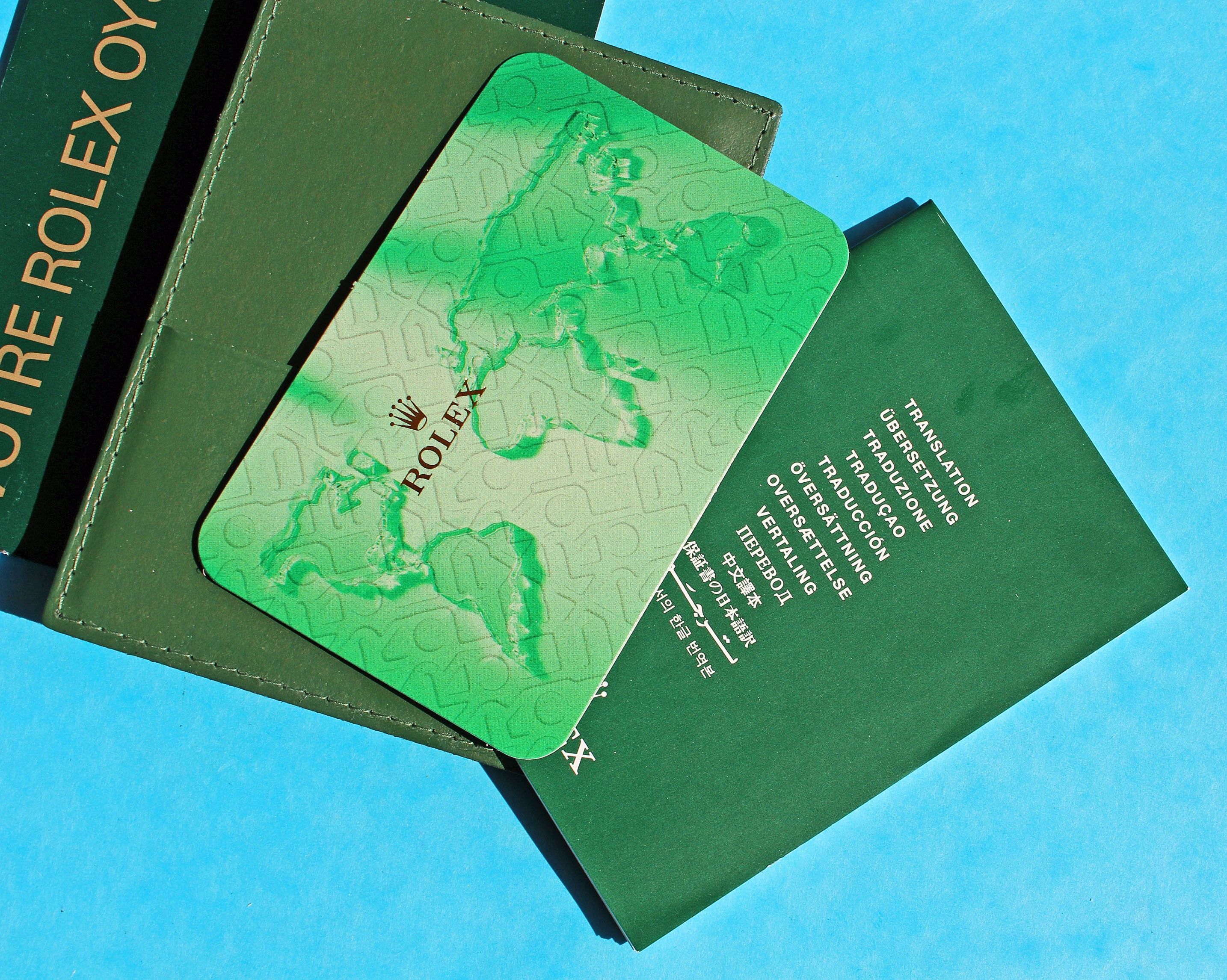 2004, 2005 Rolex Green Leather Business Card Wallet holded card and ...